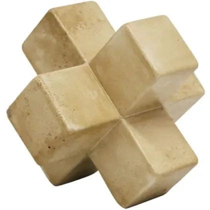 Travertine Look Deco Cross - Beige - 15cm – Oneworld Collection NZ
