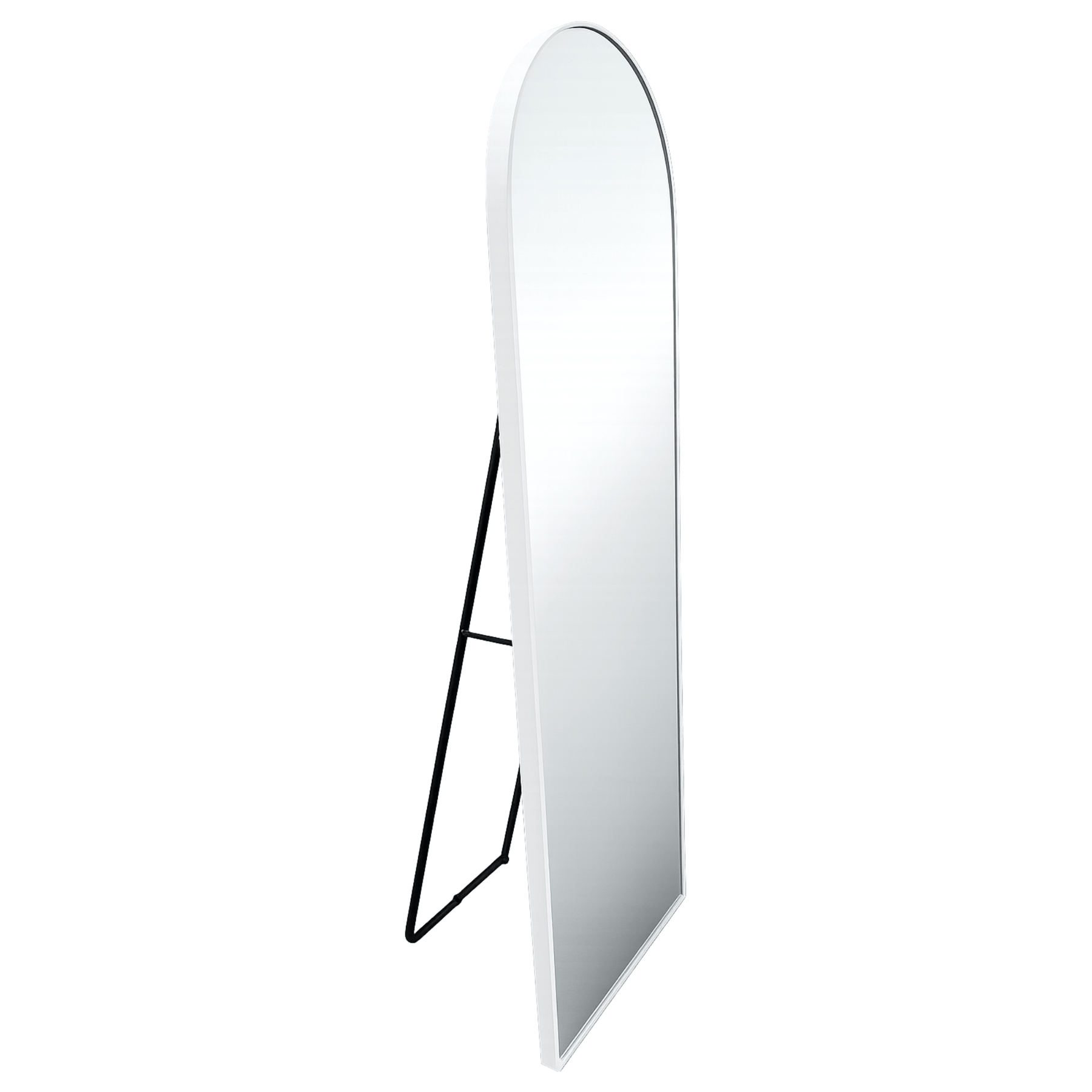 Arch White Metal Frame Free Standing Mirror – Oneworld Collection NZ
