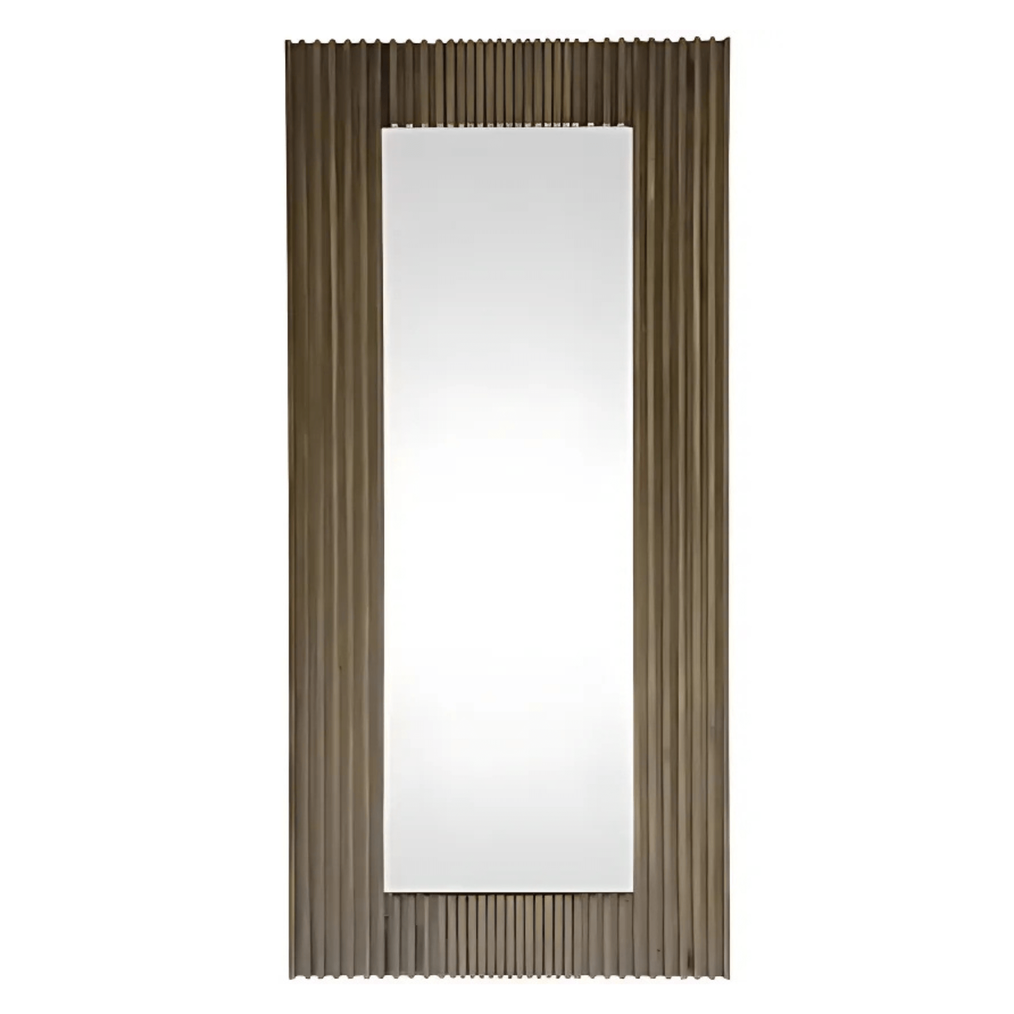 Willow Slated Wooden Mirror - Natural – Oneworld Collection NZ